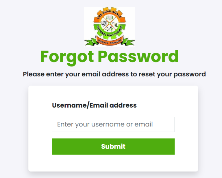 Tsnp Student Portal Login Guide for Sigalagala Polytechnic
